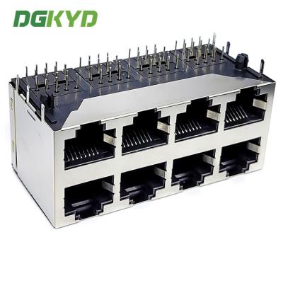 China DGKYD59212488GWA1DY1E127 RJ45 Multiport Socket with Shielded Data Communication Interface for sale