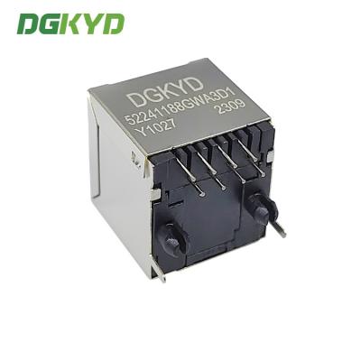 China Sockel DGKYD52241188GWA3D1Y1027 8P8C RJ45 180 Grad-direkte Sockel-Schnittstelle zu verkaufen