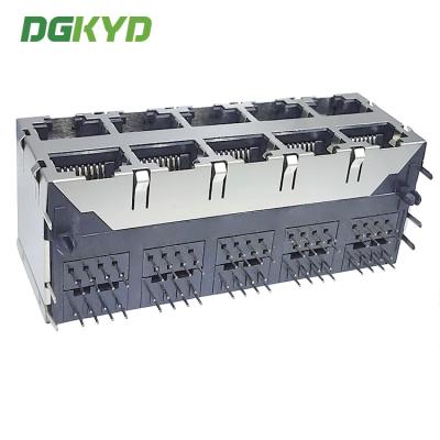 中国 DGKYD59212588HWA1DY1A022 2X5の港8P8Cモジュラー ジャックばねの部分の多港が付いているランプ無し 販売のため
