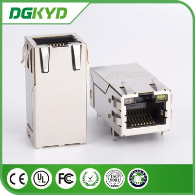 Chine Connecteur gauche simple de Shieded POE RJ45 avec la haute performance de filtre pour le câble CAT5 à vendre