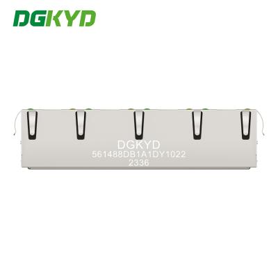 중국 DGKYD561488DB1A1DY1022 4 포트 보호된 Rj45 커넥터 1x4 포트 RJ45 소켓 멀티 소켓 RJ45 LED 판매용