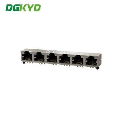 China DGKYD561688GWA1D9Y1022 Metal Shielded RJ45 Multiple Port Connectors Ethernet Interface for sale