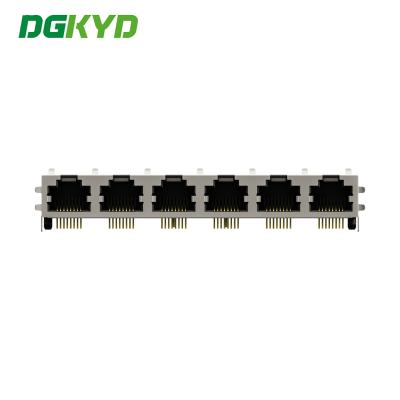 중국 RJ45 모듈형 블록 인터페이스 Cat6 PCB 잭 이더넷 RJ45 여성 커넥터 DGKYD561688HWA1D9Y1022 판매용