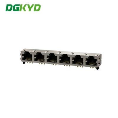 China RJ45 Modular Block Interface Cat6 PCB Jack Ethernet RJ45 Female Connector DGKYD561688HWA1D9Y1022 for sale