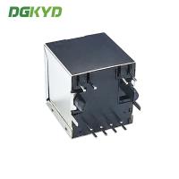 China 180 Degree Inline RJ45 Connector with 100M Filtering, 8-Position Vertical Interface for 10/100/1000BASE-T Networks for sale