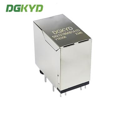 중국 DGKYD59212188AB1A1DY1E006 90도 사이드 플러그 2X1 RJ45 다중 포트 커넥터 LED 판매용