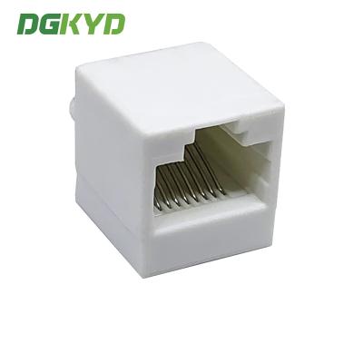China DGKYD52241188IWC1DY1027 8P8C RJ45 Connector Network Port Socket Vertical RJ45 All Plastic White for sale