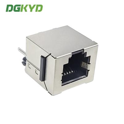 China DGKYD52TE1166GWA1DY1008 6P6C RJ11 Steckverbinder 180° vertikale Schnittstelle ohne Lichtstreifenschutzsteckverbinder zu verkaufen