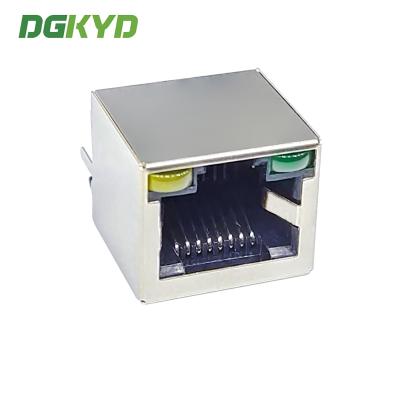 Китай DGKYD52T1188AB1A1DY1 8P8C RJ45 соединитель 180° Вертикальный интерфейс без световой ленты продается