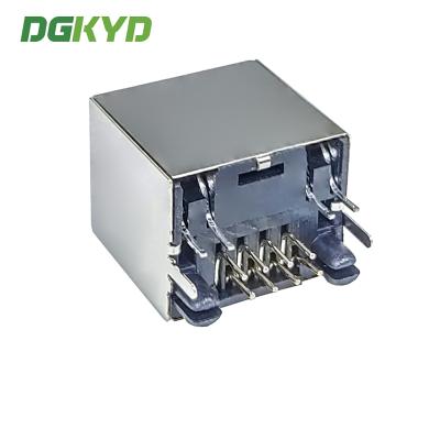Китай DGKYD52T1188AB1A1DY1 8P8C RJ45 соединитель 180° Вертикальный интерфейс без световой ленты продается
