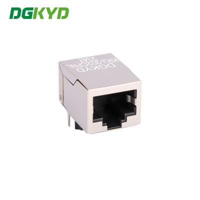 China KRJ-202CFNL Gigabit RJ45 Signal Transmission Socket Crystal Head Card Port Downward No Light Belt Shielding for sale