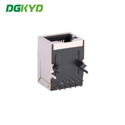 China KRJ-202CFNL Gigabit RJ45 Signal Transmission Socket Crystal Head Card Port Downward No Light Belt Shielding for sale