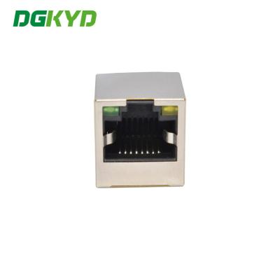 China 180 Grad direkt einfügender RJ45 8P8C-Anschluss mit Licht, aber ohne Filter-Netzwerkoberfläche DGKYD52241188AC2A3DY1027 zu verkaufen