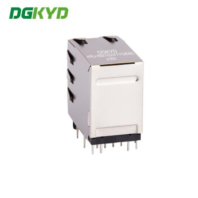 중국 KRJ-5921S2X1YGENL 2x1 듀얼 포트 RJ45 커넥터 판매용