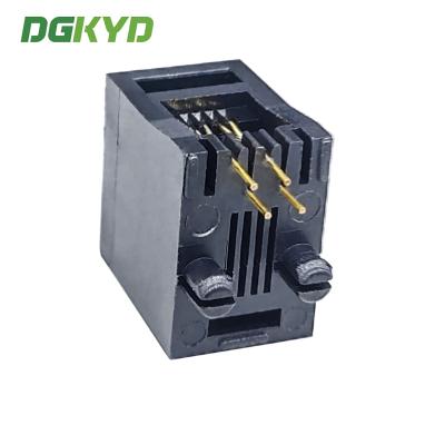 Cina DGKYD52221144IWA8DY4 RJ11 connettore interfaccia del cavo di rete a testa di cristallo interfaccia completamente in plastica senza luce 6U in vendita