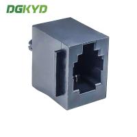 China DGKYD RJ11 Eared Interface Connector 6U Gold Plating Network Cable Socket for PCB for sale