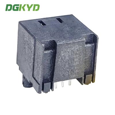 중국 DGKYD561188IWA2DB4 RJ45 이더넷 커넥터 빛 없는 플라스틱 8P8C 검은 통신 인터페이스 PA66 판매용