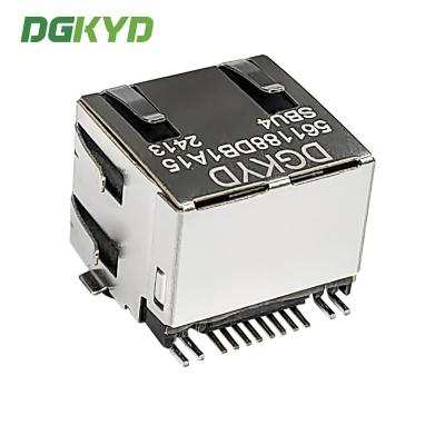 Κίνα DGKYD561188DB1A15SBU4 δίκτυο συνδέσμου με μία θύρα 1X1 8P8C SMD με προστατευμένο ελαφρύ κομμάτι RJ45 προς πώληση