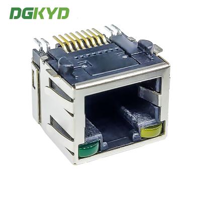 Κίνα DGKYD561188DB1A15SBU4 δίκτυο συνδέσμου με μία θύρα 1X1 8P8C SMD με προστατευμένο ελαφρύ κομμάτι RJ45 προς πώληση