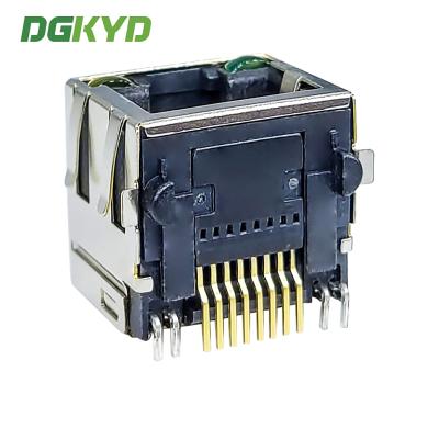 Κίνα DGKYD561188DB1A15SBU4 δίκτυο συνδέσμου με μία θύρα 1X1 8P8C SMD με προστατευμένο ελαφρύ κομμάτι RJ45 προς πώληση