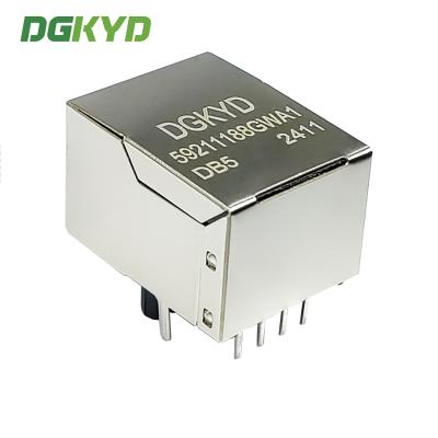 중국 RJ45 8P8C 라이트 스트립 보호 커넥터 없는 DGKYD59211188GWA1DB5 이더넷 소켓 판매용
