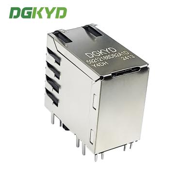중국 RJ45 멀티 포트 커넥터 2X1 8P8C 빛 스트립 보호 DGKYD59212188DB2A1DY4DH 네트워크 포트 소켓 판매용
