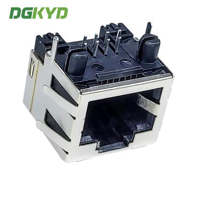 中国 RJ45直線コネクタ 1X1 8P8C ライトストライプシールドなし 30U RJ45 インターフェース DGKYD561188HWA8DB6 販売のため