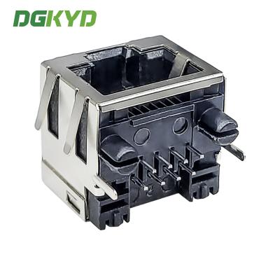 중국 RJ45 직선 커넥터 1X1 8P8C 빛 스트립 차단 없이 30U RJ45 인터페이스 DGKYD561188HWA8DB621 판매용
