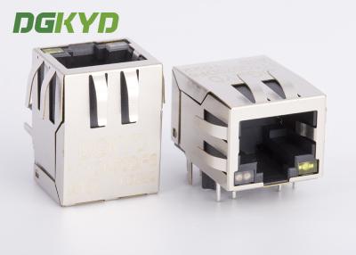 중국 단 하나 Rj45 이더네트 잭은 변압기/일반적인 형태 초크, 지도된 Og/Y를 통합했습니다 판매용