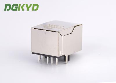 중국 트랜스, RJ45 랜잭 1000BaseT 금속 실드와 단일 포트 RJ45 판매용