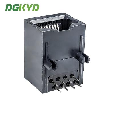 중국 RJ45 커넥터 5921 비 램프 완전히 플라스틱 8P8C 둥근 핀 소켓 DGKYD59211188IWA1DY1 판매용