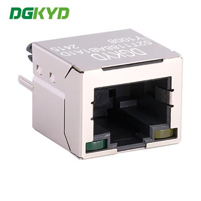 Китай DGKYD52T1188AB1A1DY1008 180 градусов прямое вставка RJ45 сетевой разъединитель сетевой кабельный разъем продается