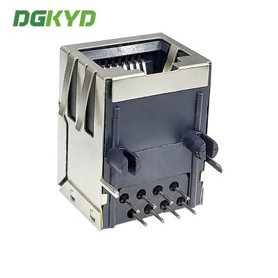 중국 RJ45 인터페이스 5921 둥근 핀과 스프링 클립 DGKYD59211188HWA1DY1과 단일 포트 보호 커넥터 판매용