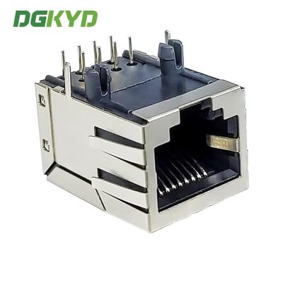 중국 RJ45 인터페이스 5921 둥근 핀과 스프링 클립 DGKYD59211188HWA1DY1과 단일 포트 보호 커넥터 판매용