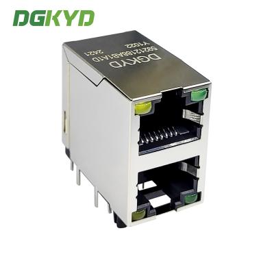 중국 필터 없는 가볍고 짧은 몸체 DGKYD59212188AB1A1DY1022과 듀얼 포트 RJ45 커넥터 판매용