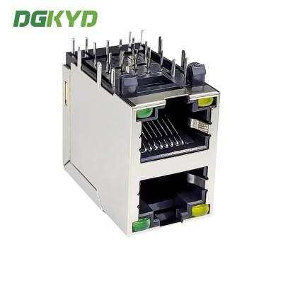 중국 필터 없는 가볍고 짧은 몸체 DGKYD59212188AB1A1DY1022과 듀얼 포트 RJ45 커넥터 판매용