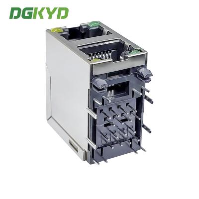 중국 필터 없는 가볍고 짧은 몸체 DGKYD59212188AB1A1DY1022과 듀얼 포트 RJ45 커넥터 판매용
