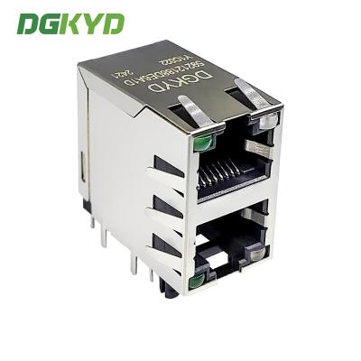 중국 RJ45 인터페이스 5921 시리즈 이더넷 소켓 2X1 포트 8P8C 단절 스프링과 모듈 소켓 DGKYD59212188DE6A1DY1C022 판매용