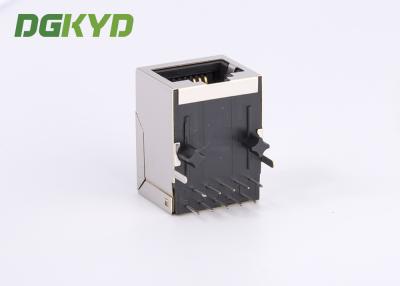 Chine Crics magnétiques gauches simples du connecteur RJ45 de réseau avec le transformateur 1000Mb à vendre