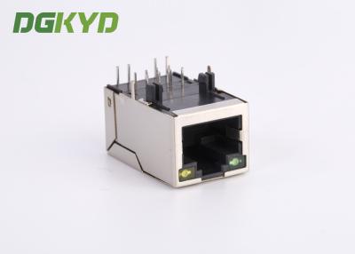 Chine Le cric intégré rj45 d'impulsion de magnetics a protégé le connecteur avec LED, port simple à vendre