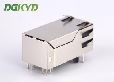 중국 12개 핀은 1000 토대를 보호했습니다 - TX 산업적 통합된 자기학 RJ45 연결기, 바이컬러가 이르렀습니다 판매용