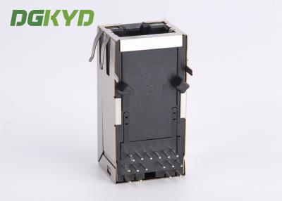 중국 12개 핀은 1000 토대를 보호했습니다 - TX 산업적 통합된 자기학 RJ45 연결기, 바이컬러가 이르렀습니다 판매용