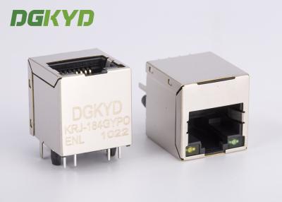 Chine Entrée supérieure RJ45 Lan Jack With PoE, connecteur gauche simple de 180 degrés d'Ethernet pour le routeur à vendre