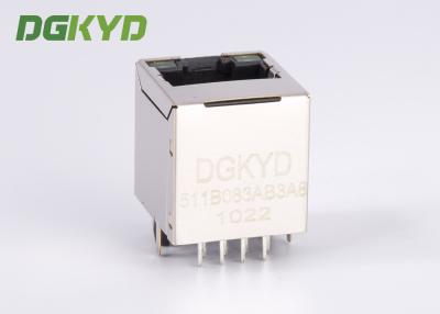 China 16.9MM hoogtecat5e Rj45 Lan Jack, de verticale modulaire hefboom van RJ45 met magnetisch Te koop