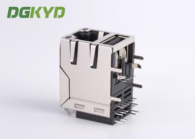 Chine Connecteur d'USB RJ45 de bouclier en métal avec le transformateur de Gigabit Ethernet à vendre