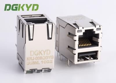 Chine Connecteur d'USB RJ45 de bouclier en métal avec le transformateur de Gigabit Ethernet à vendre
