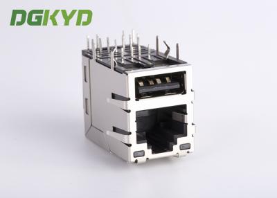 Chine Connecteur d'USB RJ45 de bouclier en métal avec le transformateur de Gigabit Ethernet à vendre
