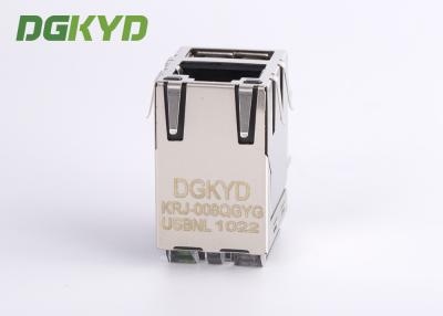 Chine Connecteur d'USB RJ45 de bouclier en métal avec le transformateur de Gigabit Ethernet à vendre