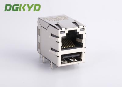 Chine Connecteur d'USB RJ45 de bouclier en métal avec le transformateur de Gigabit Ethernet à vendre