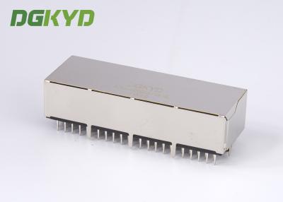 China 1000 BASE 1 * 4 Multi port RJ45 Modular jack gigabit Ethernet connectors for sale
